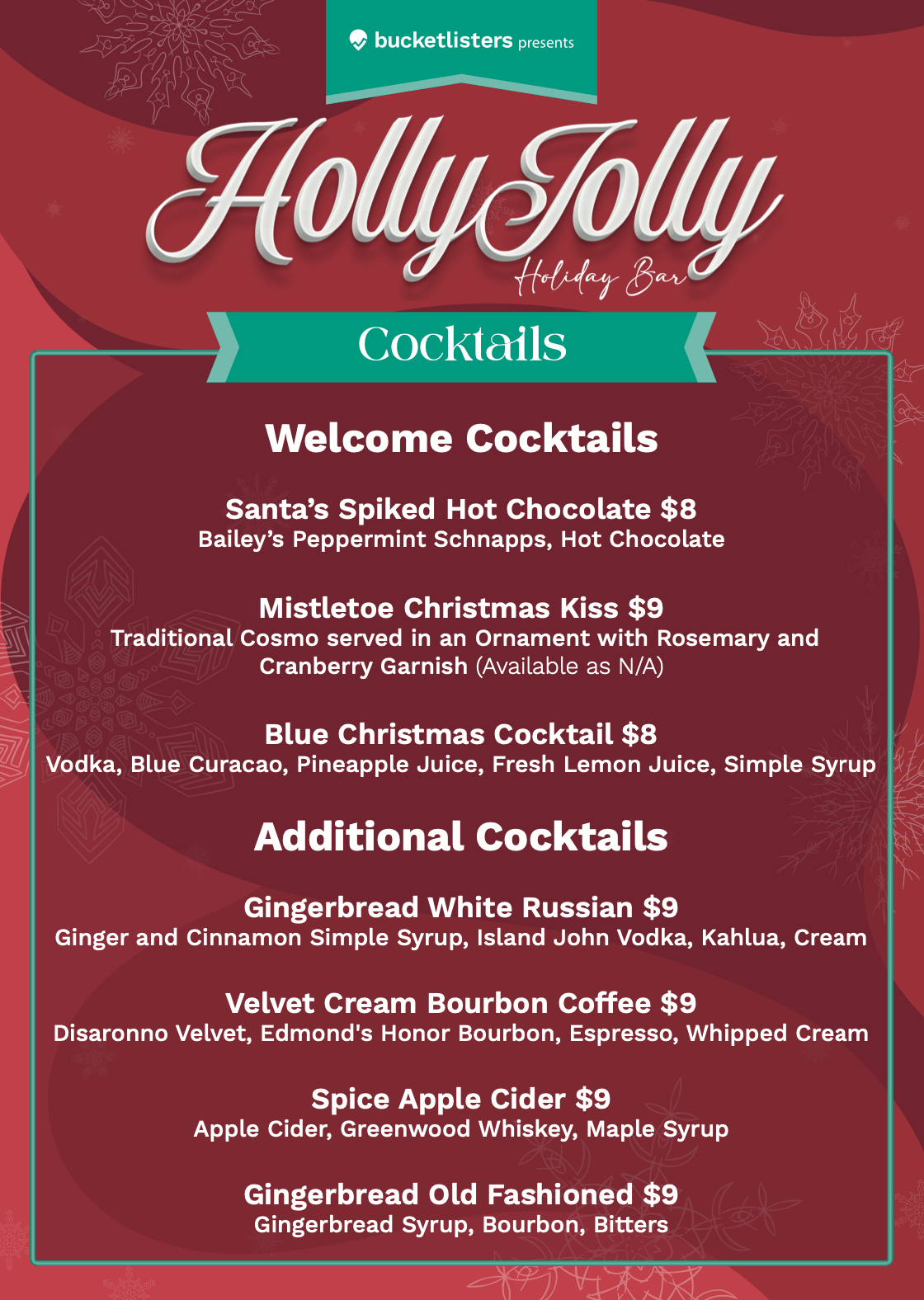 Holly Jolly Christmas Bar Atlanta | Holiday Pop-Up at Hudson Grille Tickets
