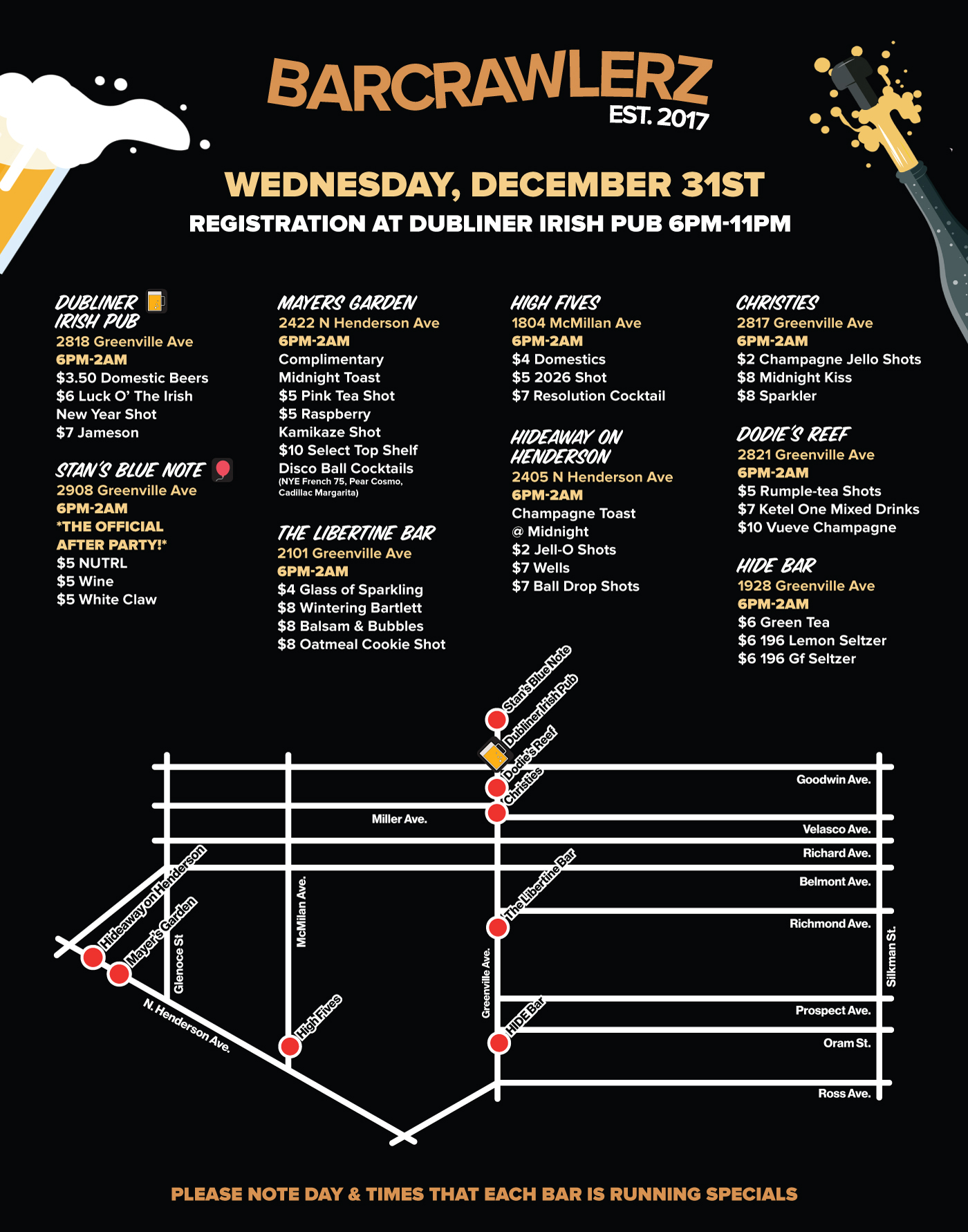 Crawl 'Til The Ball Falls: NYE Bar Crawl 2026 - Dallas